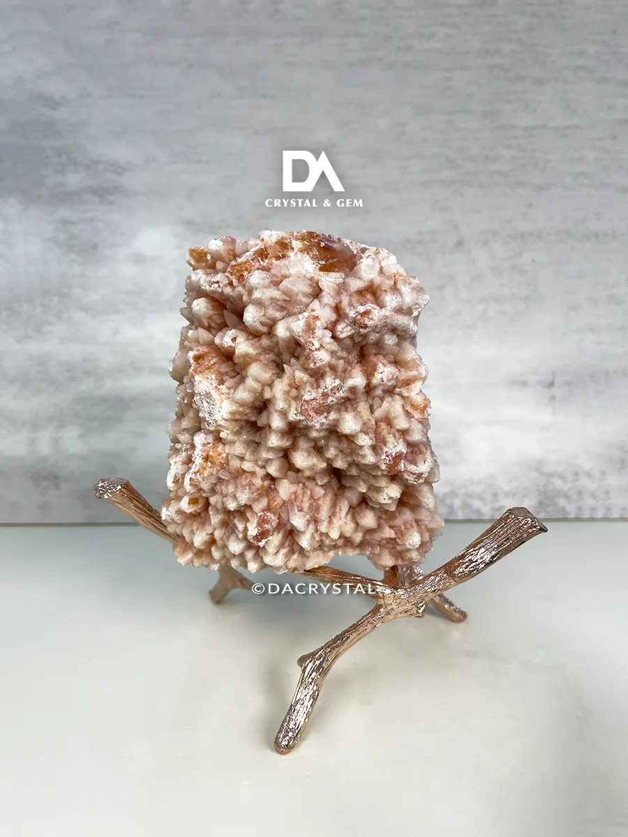 DA Crystal Pink Orangy Coral Calcite